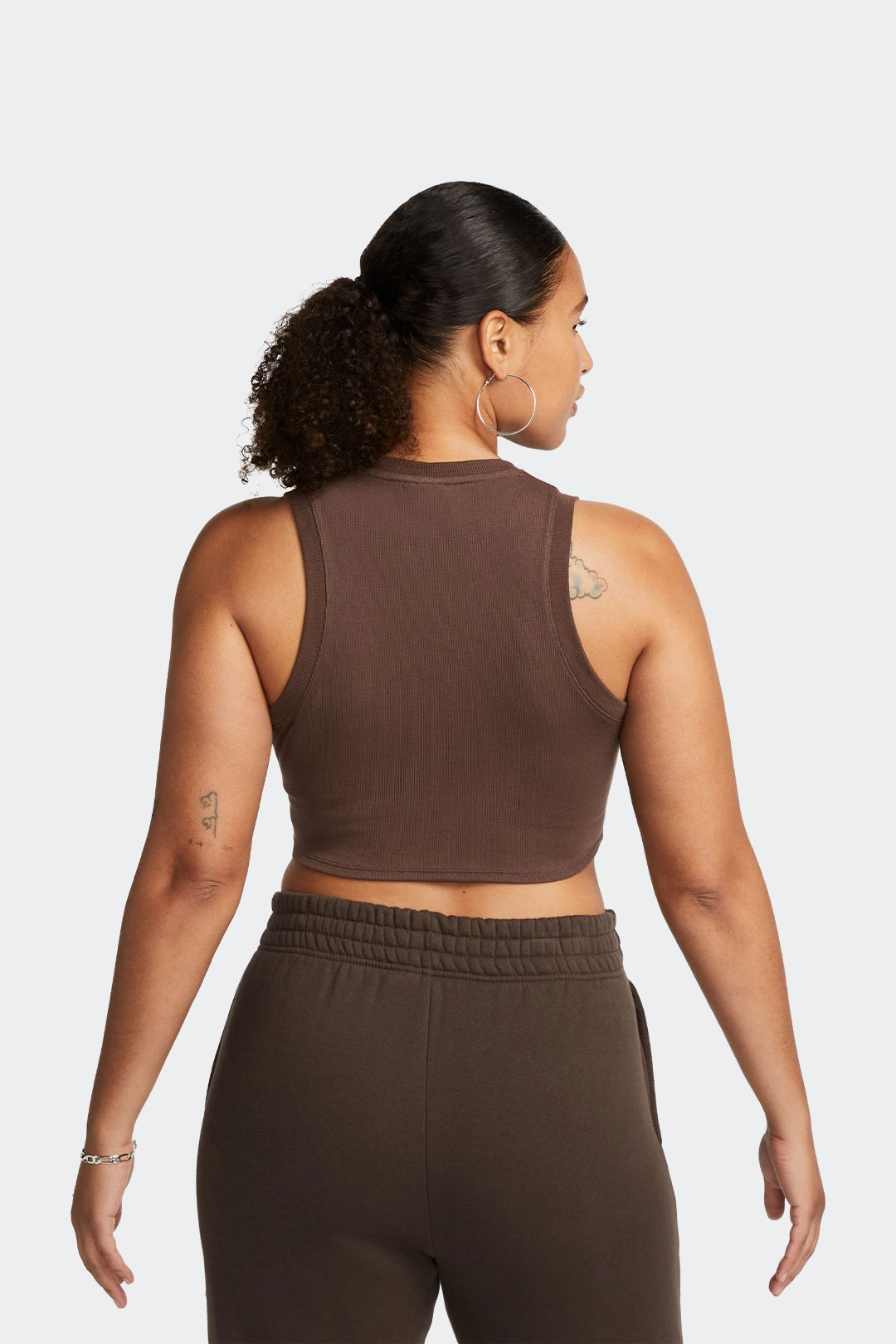 Mujer Nike Essential Rib Crop Marron Ho23 FB8279-237 | HYPE